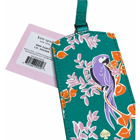 kate spade | Bags | Nwt Kate Spade Bird Party Id Holder With Durable ...